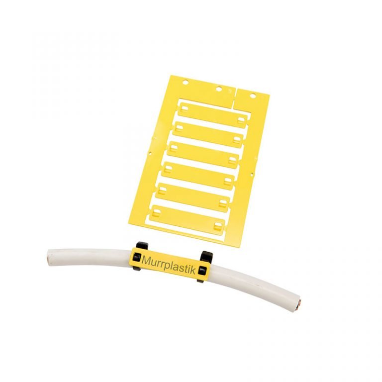 Eticheta galbena 12 x 55 mm etichetare directa cu coliere | Cablul.ro